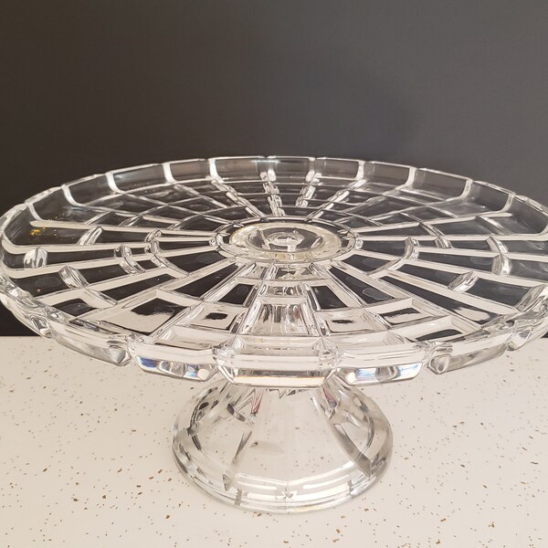 12 Inch Glass Cake Stand - Etsy