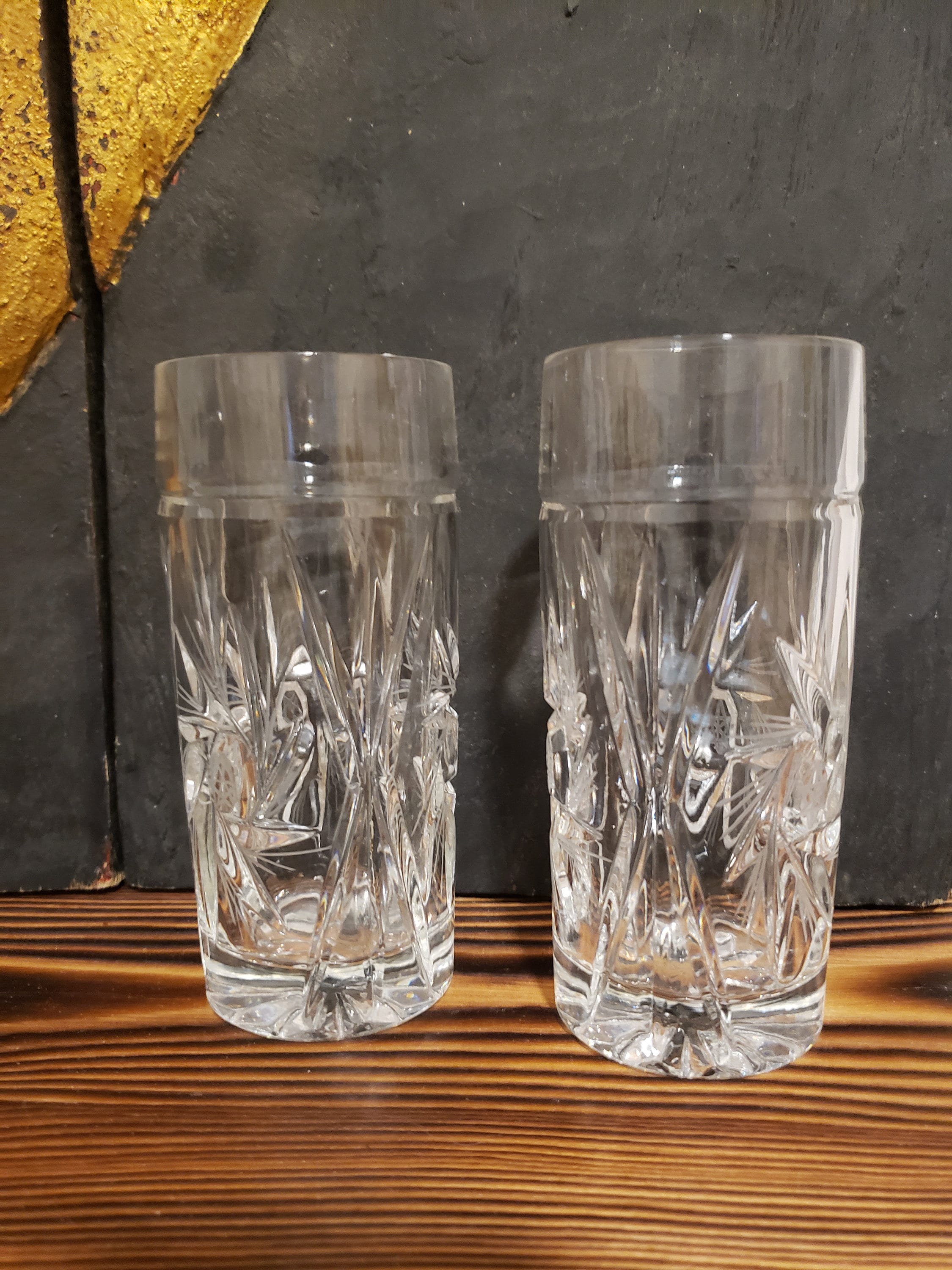 Lead Crystal Cut Glass Drinking Glasses Vintage Glass | Etsy