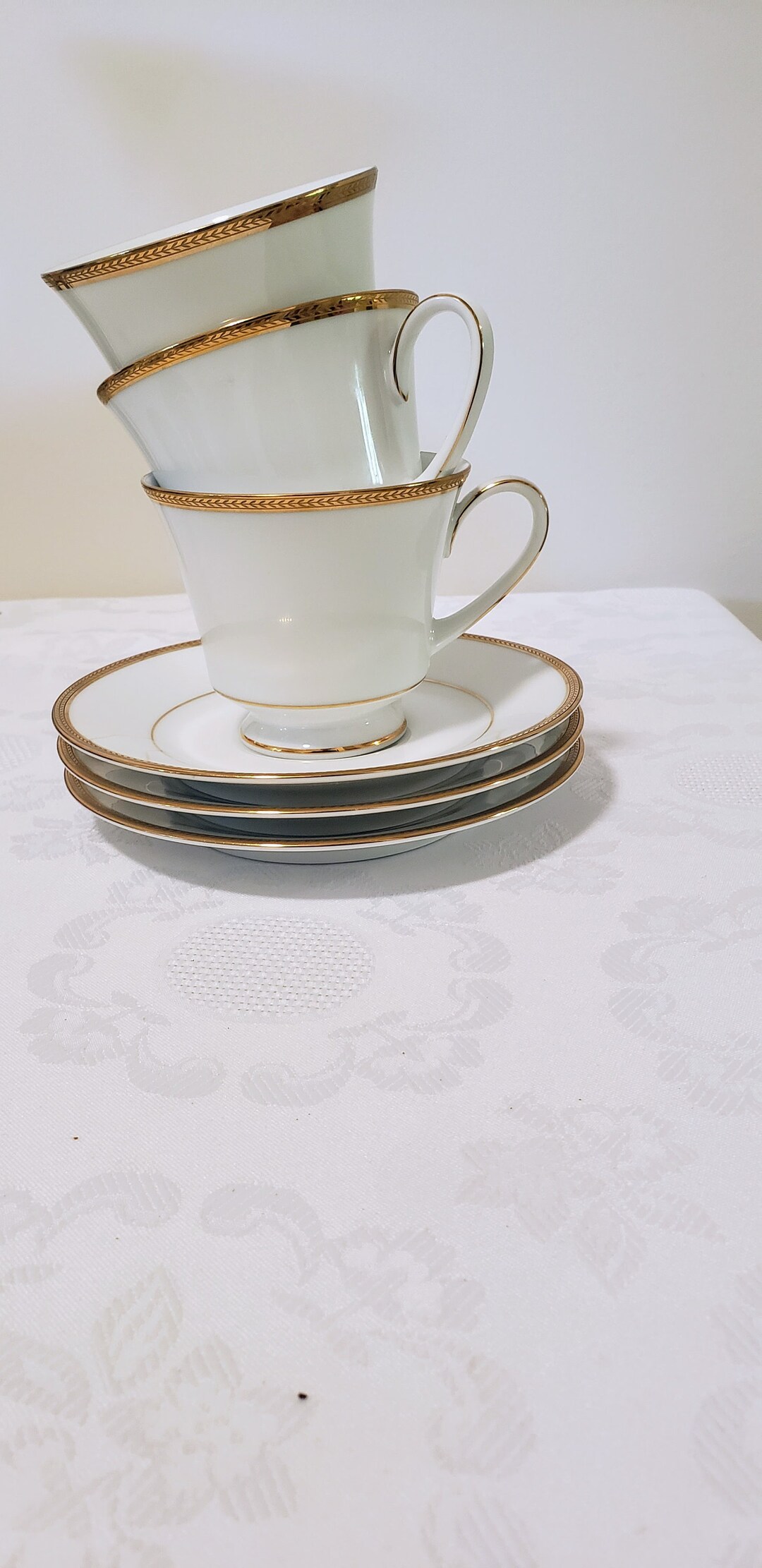 White Noritake Tea Cup Saucer Choose Between One & Three White Tea Cups ...
