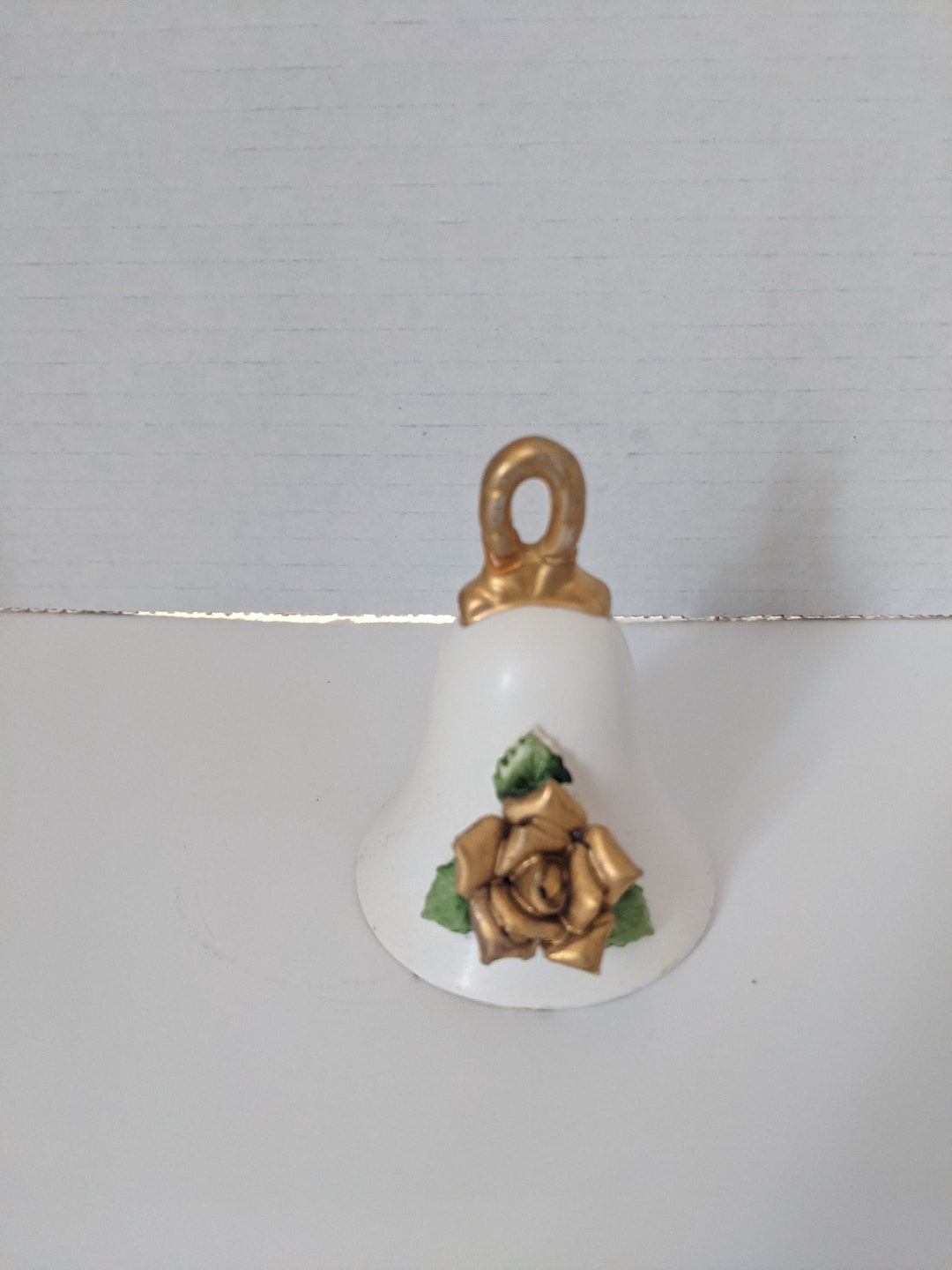 Vintage Ceramic Bell: Hand Painted Gold Flower Decor, Made in Japan - Etsy