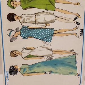 Vogue Basic Design 1944 Dress Pattern Summer Dress 60s Mod Evening or ...