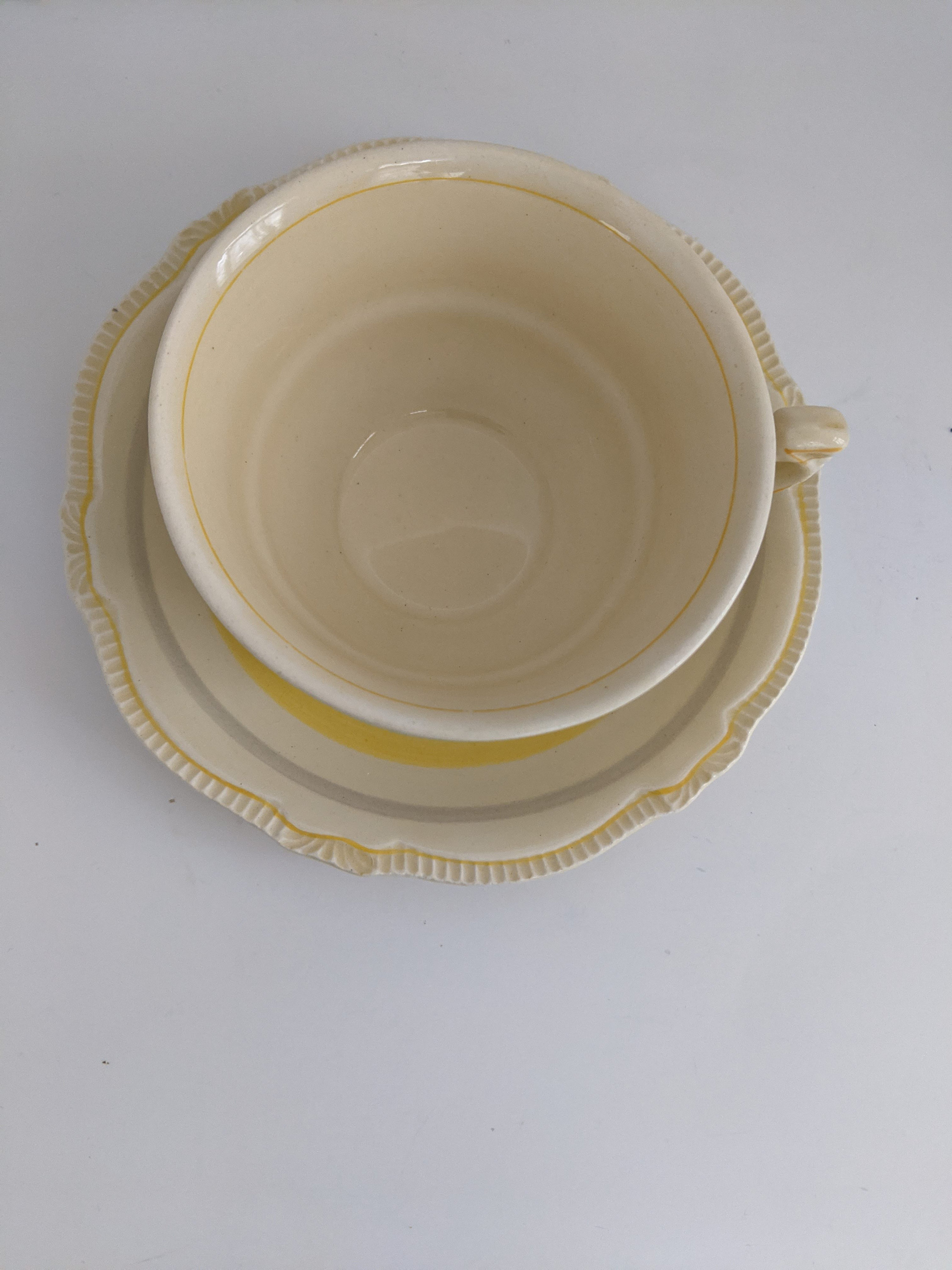Vintage Pale Yellow Tea Cup and Saucer, Diner Style Tea Set - Etsy UK