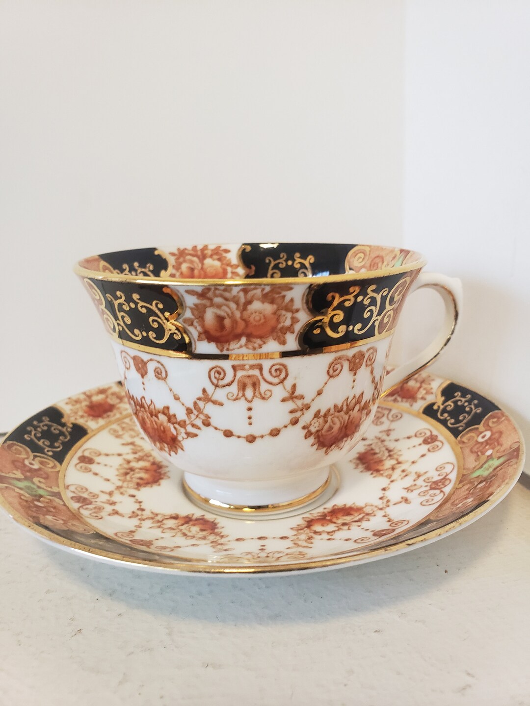 Royal Albert Imari Crown China Tea Cup Saucer Vintage Treasures Mothers ...