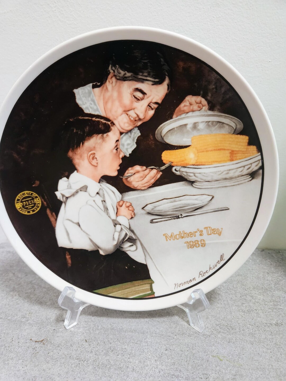 Mothers Day 1989 Plate Norman Rockwell Collectable Plates Kitchen Farm ...