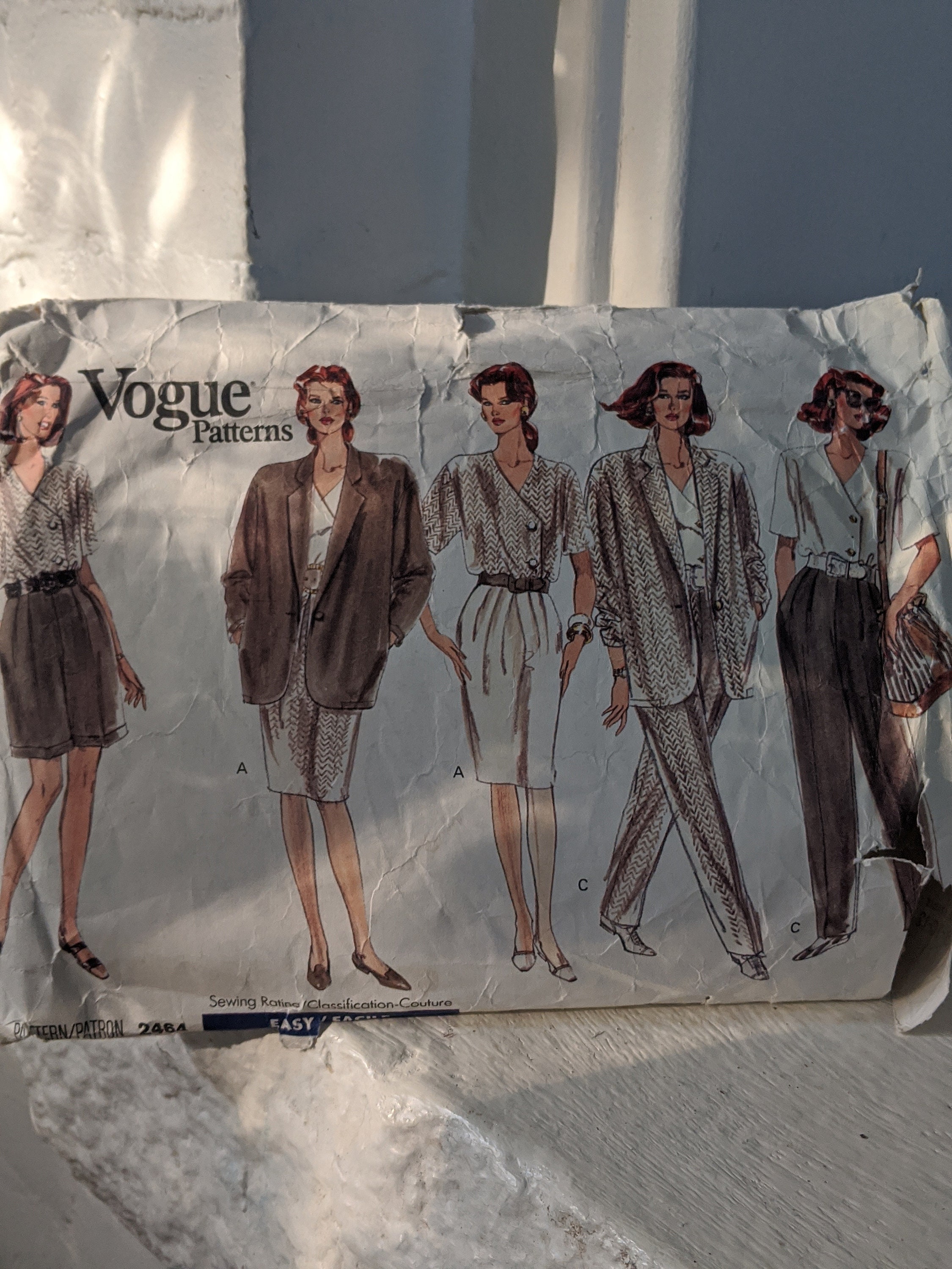 Vintage Vogue 90s Sewing Pattern 2464 90s Jacket Pants Skirt - Etsy