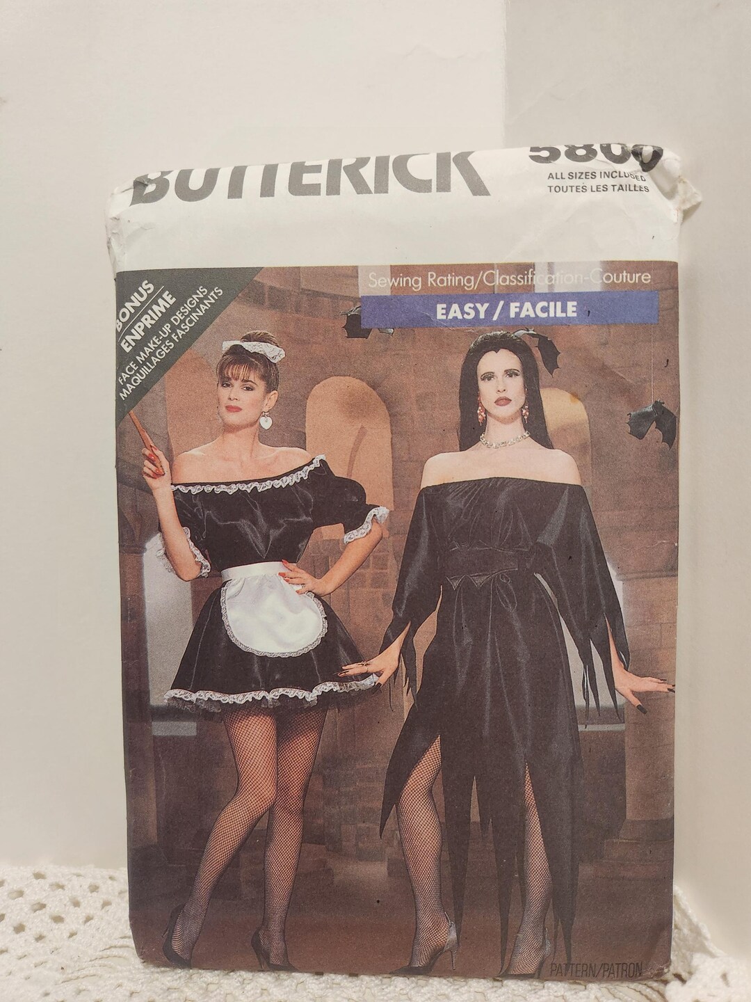 Butterick Costume 5800 Micro Mini French Maid Costume or Pullover ...