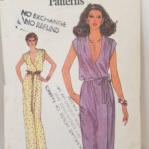 Dress and Belt 70s Wrap Dress Very Easy Vogue Patterns Size 8 UNUSED ...