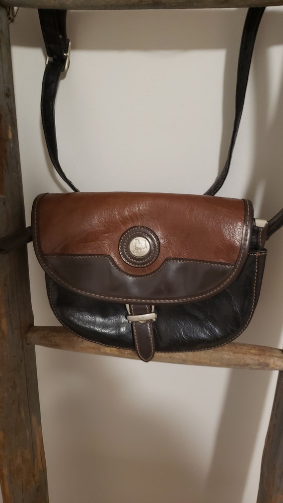 Vintage Mouflon Leather Small Cross Body Purse Black … - Gem