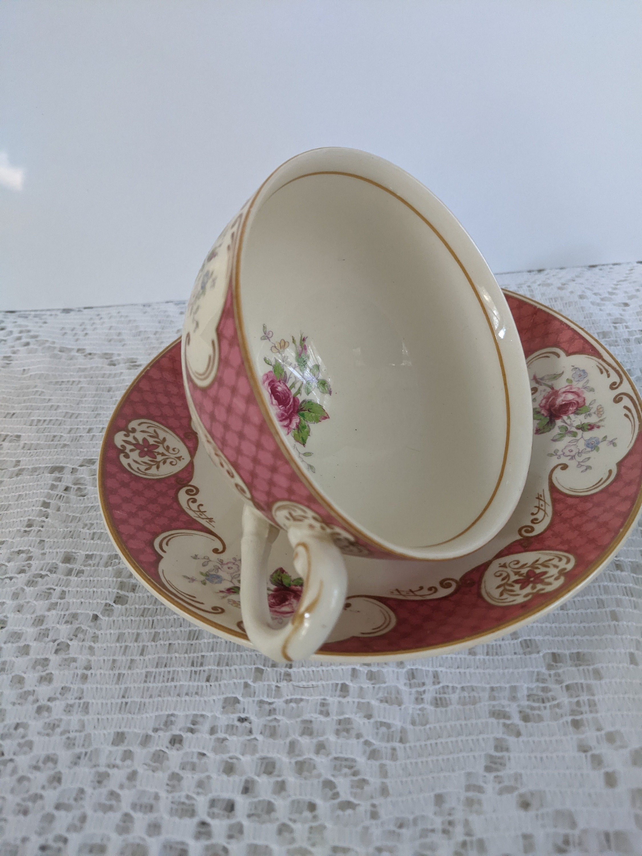 Tea Cups & Sets Drinkware Kitchen & Dining Pink RoseBud Myott ...