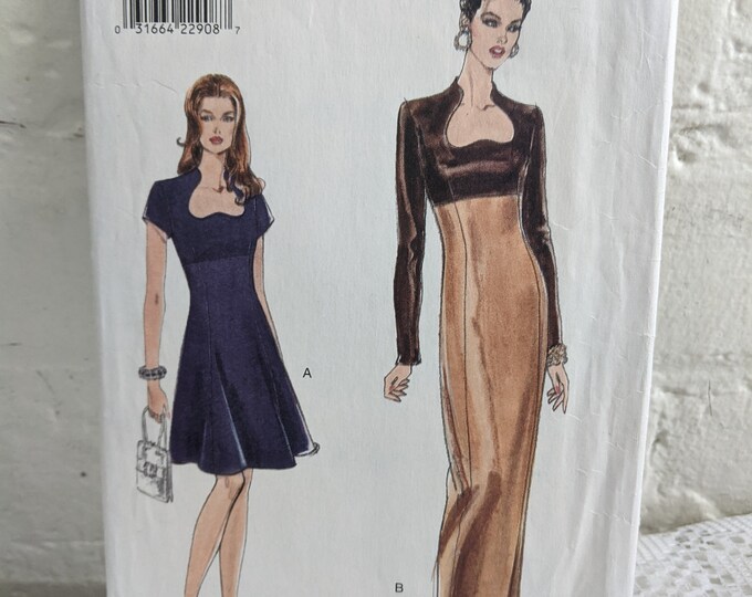 Very Easy Very Vogue Lined Dress Pattern From the 90s Above Knee Length ...
