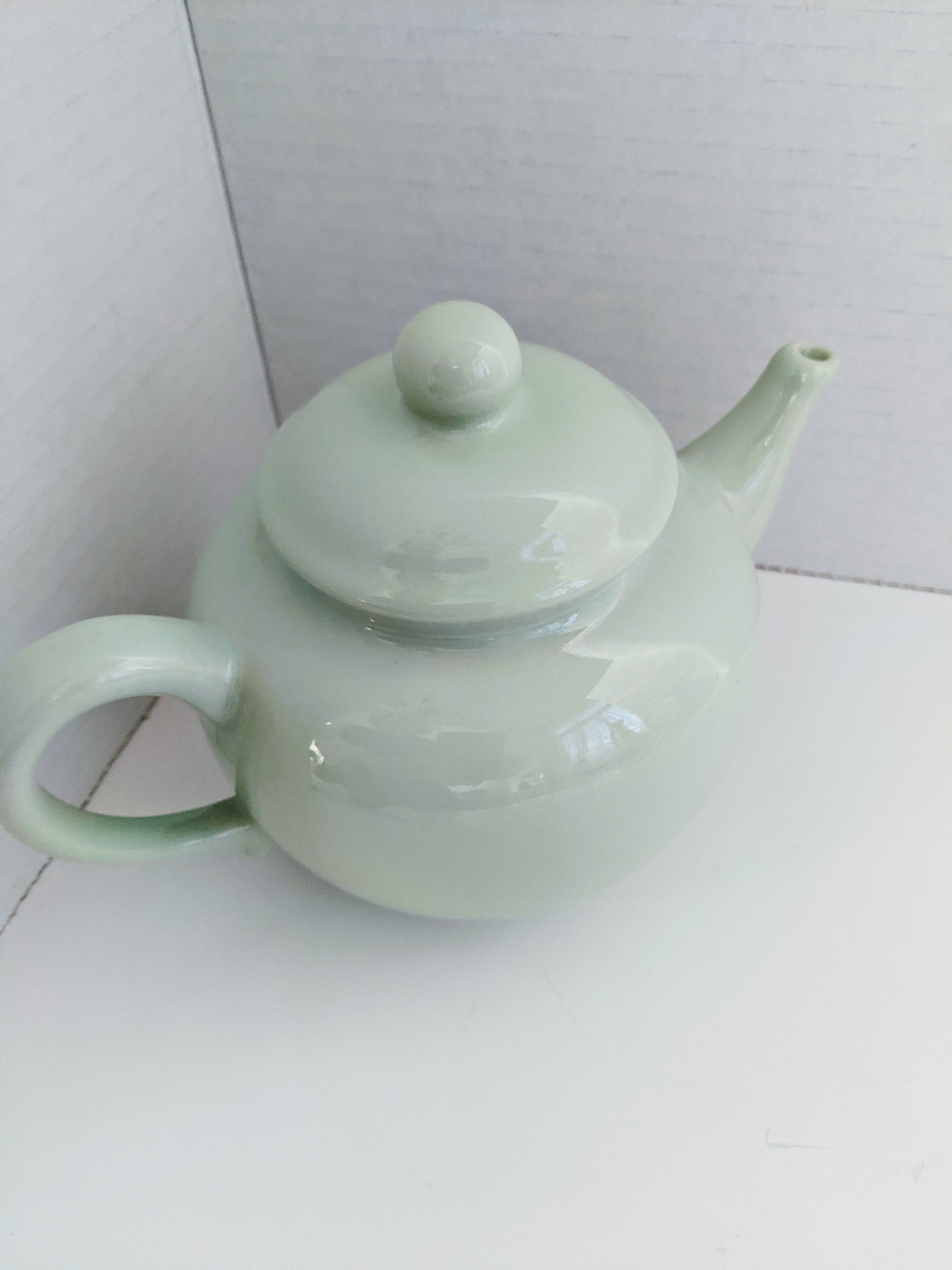 Mint Green Single Serving Tea Pot Mid Century Ceramic - Etsy