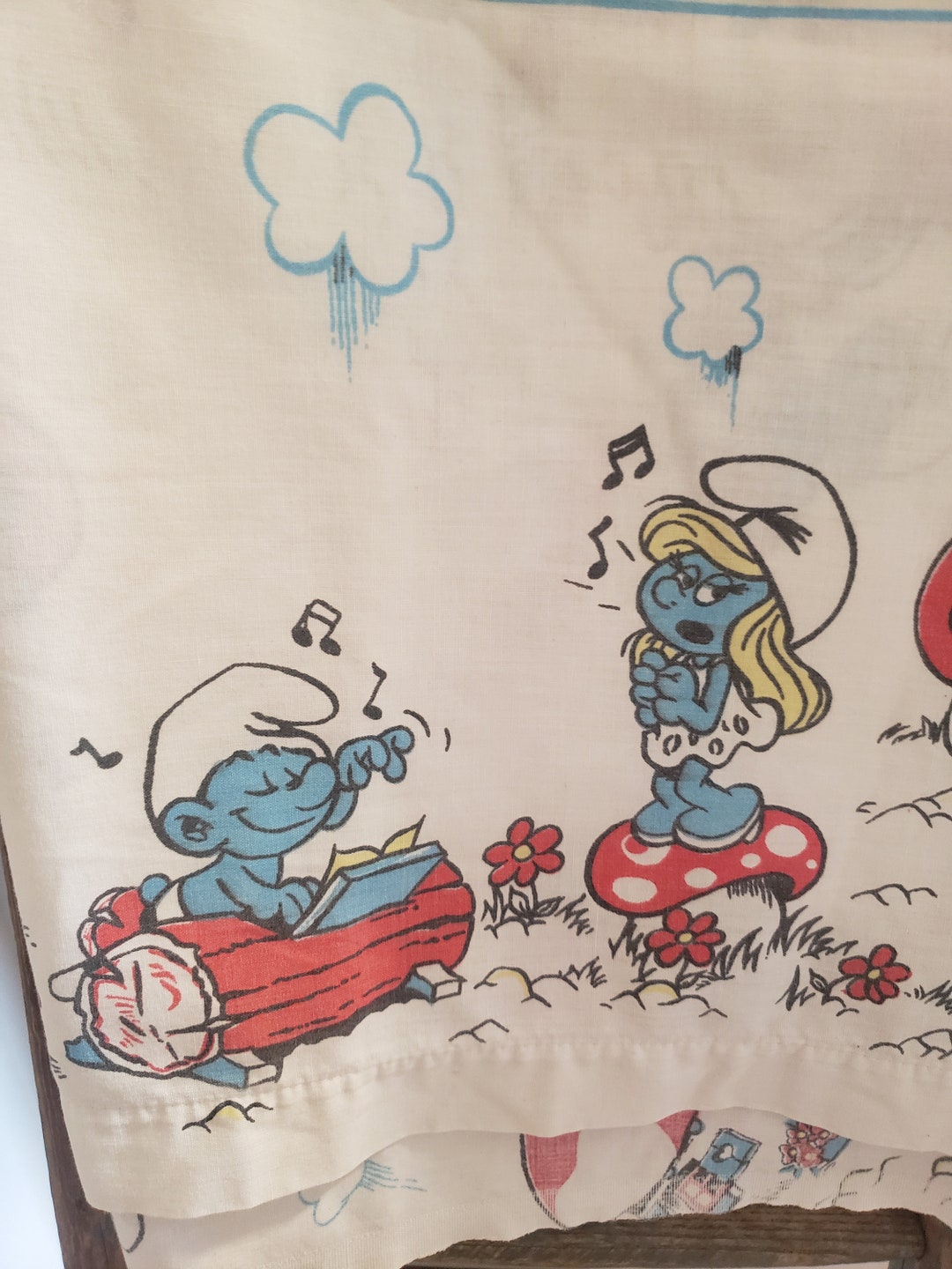 Smurf Fat Sheet Esmond Smurf Bedding Smurf Room Decor Twin or Double ...