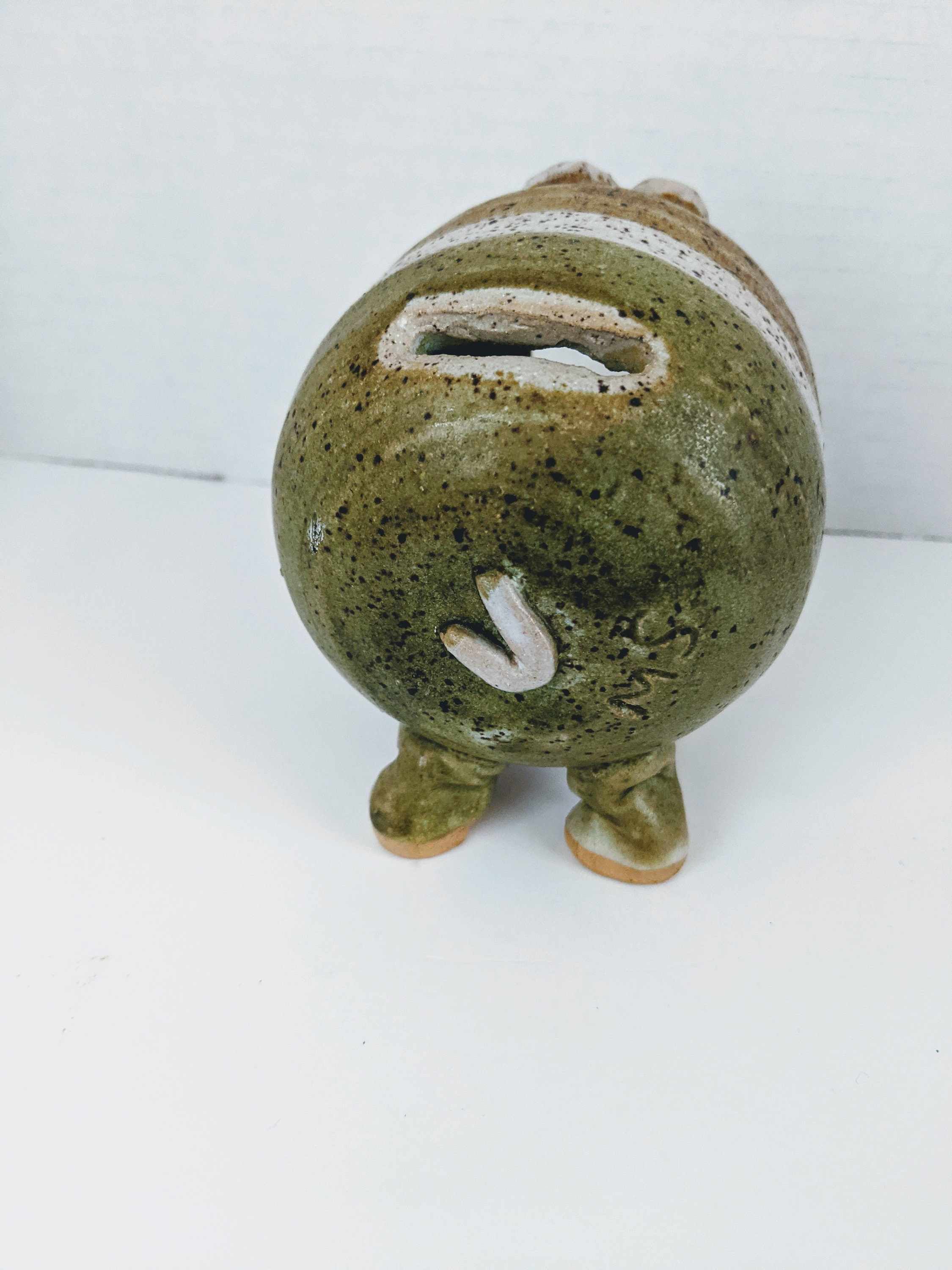 Hand Made Signed Pottery Piggy Bank Vintage Piggy - Etsy