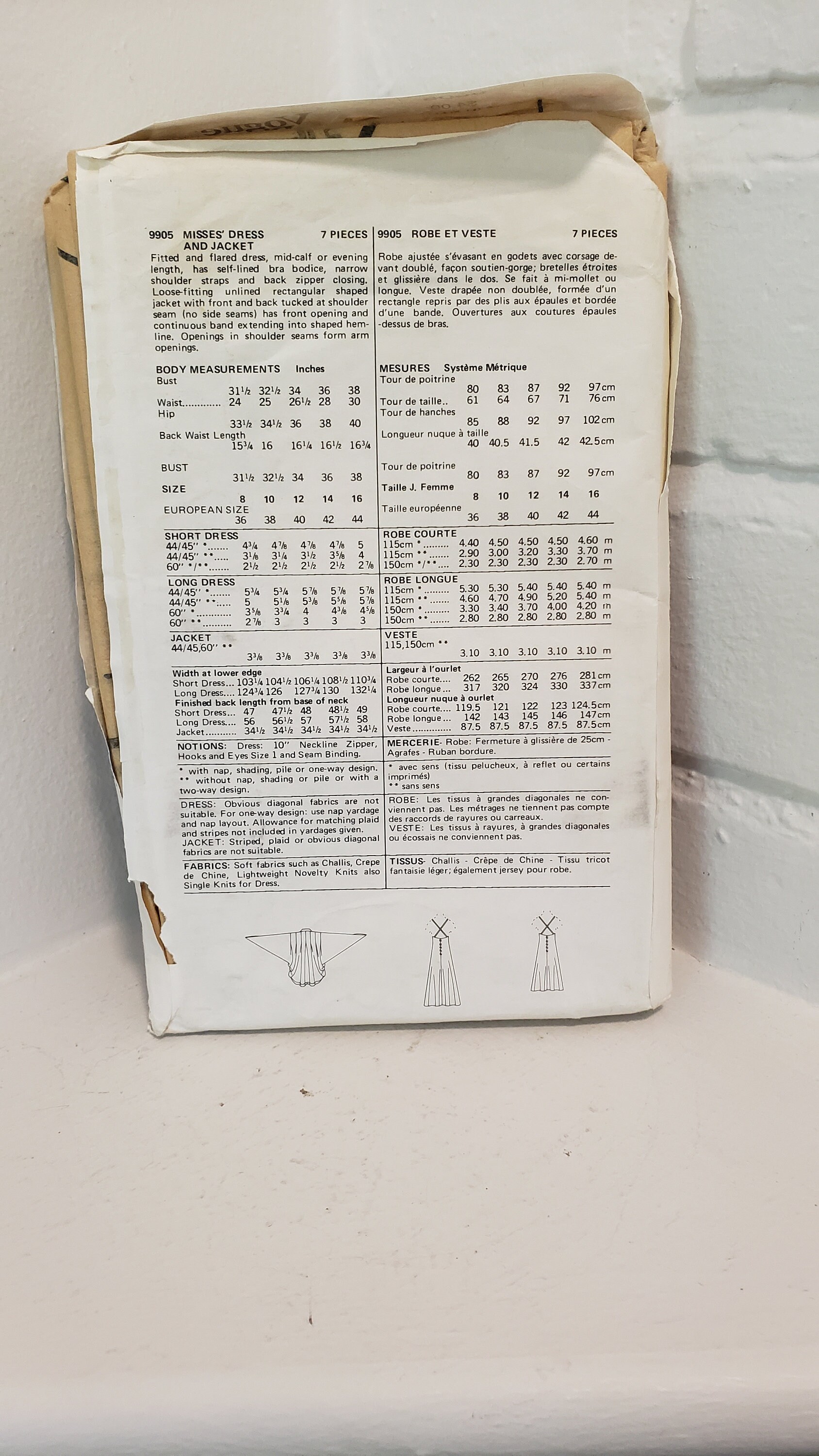 Vogue 9905 Dress and Jacket From the 70s UNCUT Size 12 - Etsy Canada