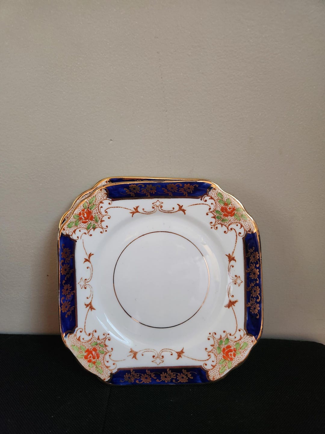 Hand Painted Square Side Plates Six Inch Imari Hand Decorated Set of ...