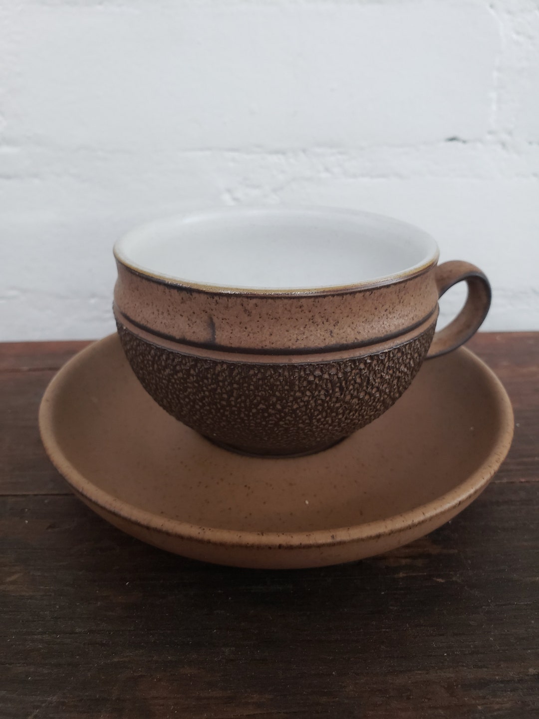 Denby Brown Cup and Saucer Zen Home Decor Pottery for Him or Her Gifts ...