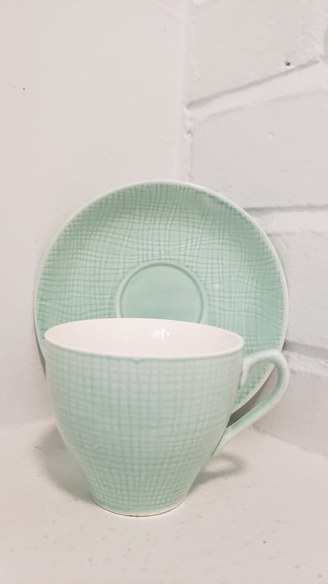 Vintage 1940s Diner Style Green Tea Set Vintage Green Tea Cup and ...