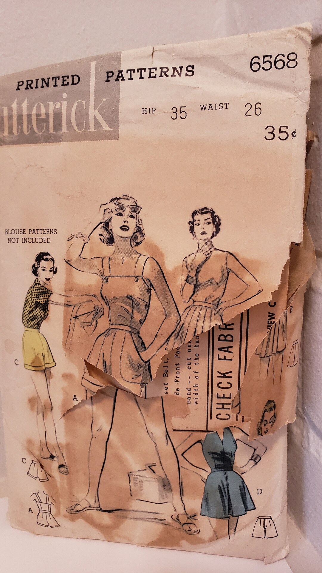 Bathing Suit Pattern Butterick 6568 From 50s Swimsuit and Three Styles ...