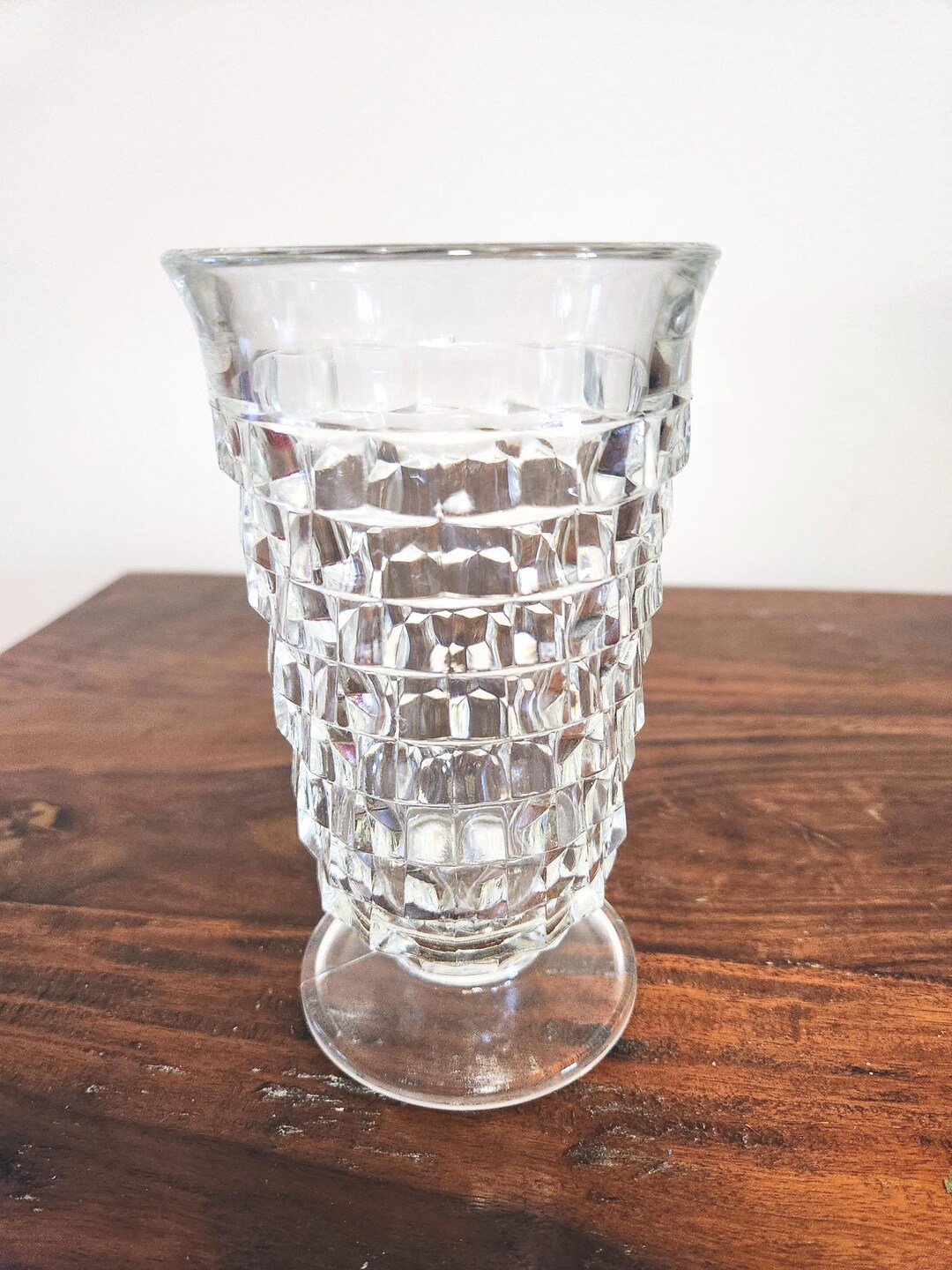 Footed Glass Vase 1930s Fostoria Table Setting Floral Gift Decorative ...