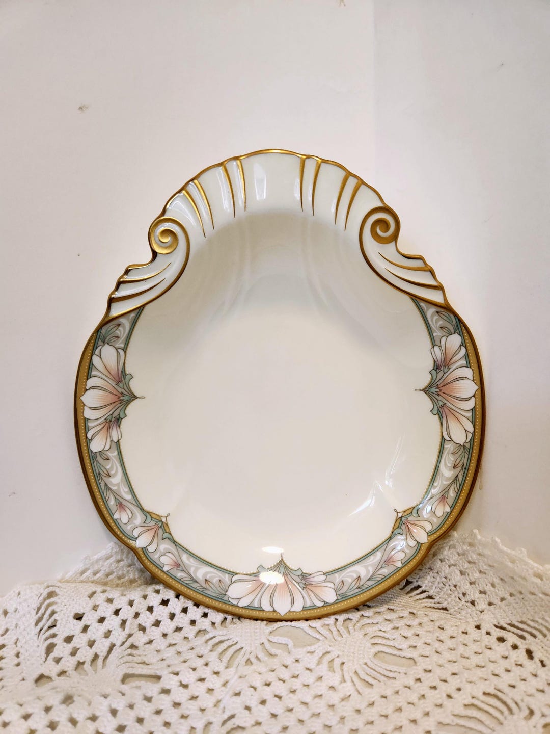 Shell Shape Dish Barrymore by Noritake Hand Crafted Japan Delicate Dishes Shabby Chic Vanity ...