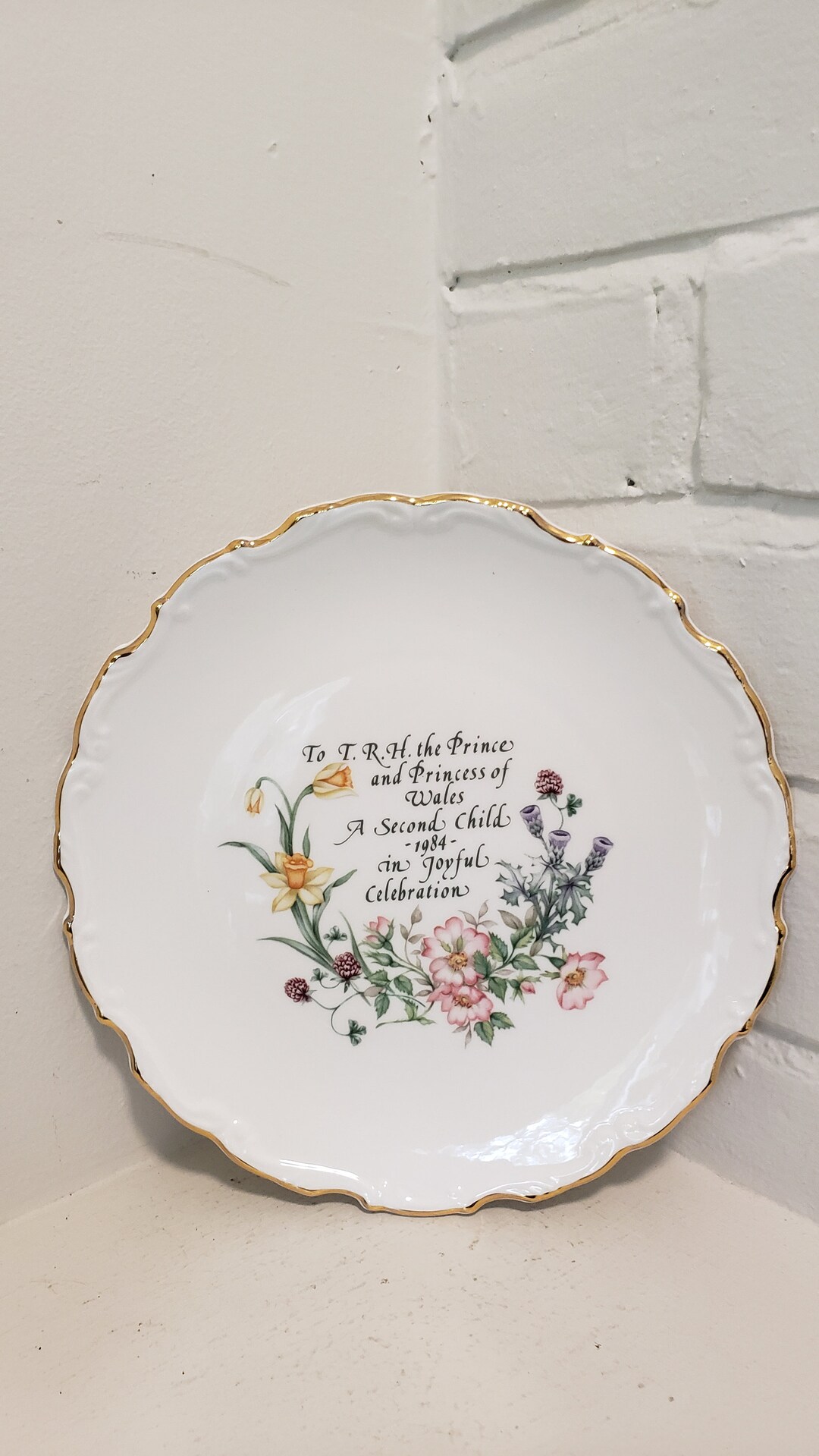 Vintage in Joyful Celebration Plate A Second Child Harry Plate Royal ...