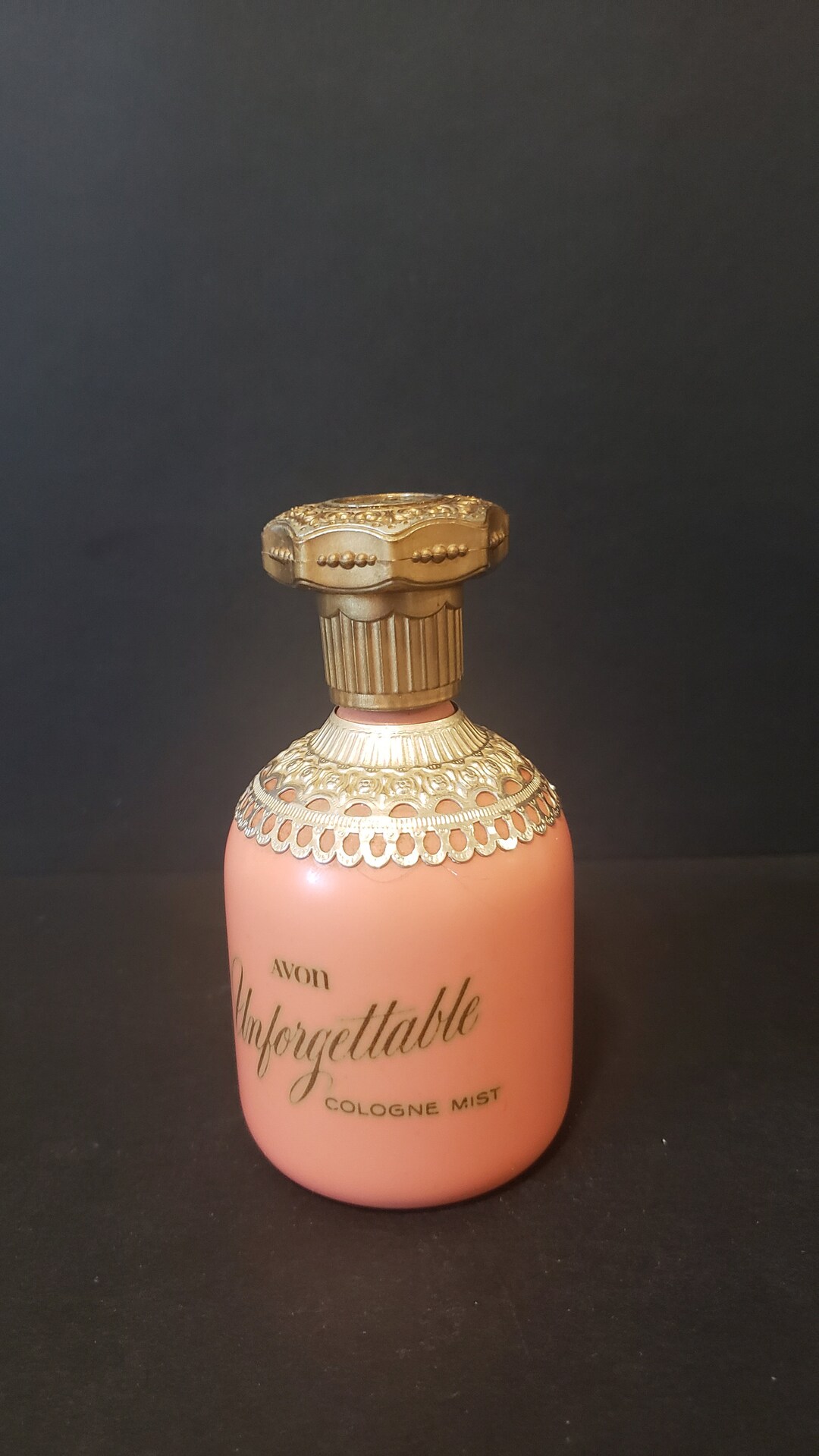 Vintage Avon Unforgettable Cologne Mist Bottle - Peach Vanity Decor - Etsy