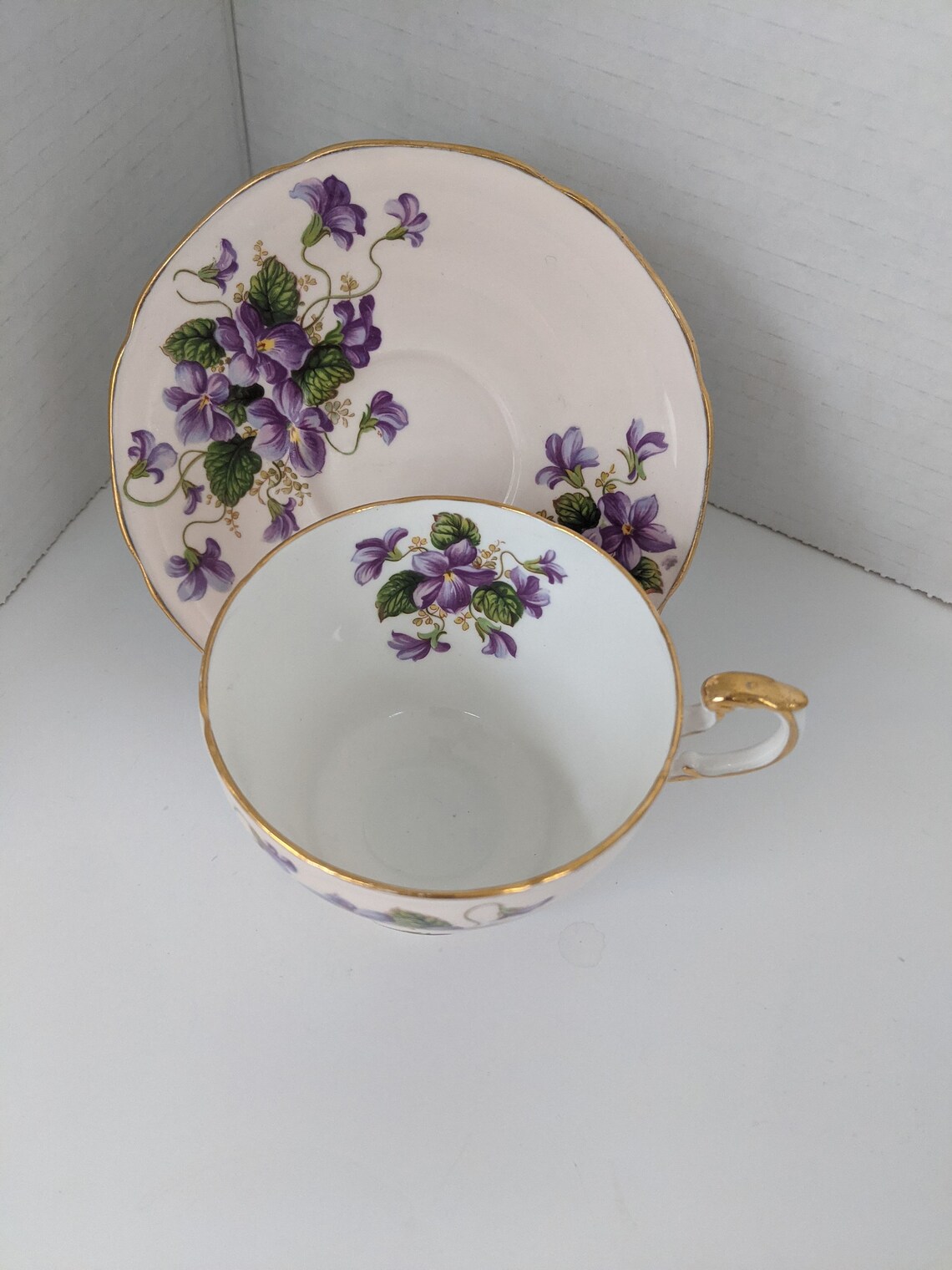 Pink Paragon Tea Cup With Purple Flowers and Gold Trim - Etsy Canada