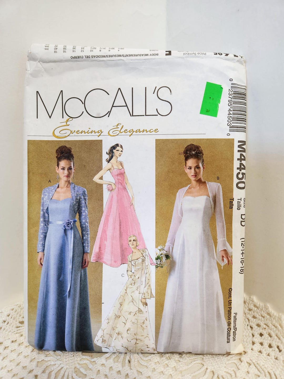 Mccall's M4450 Evening Dress Pattern: Shrug & Gown, Size 12-18 - Etsy