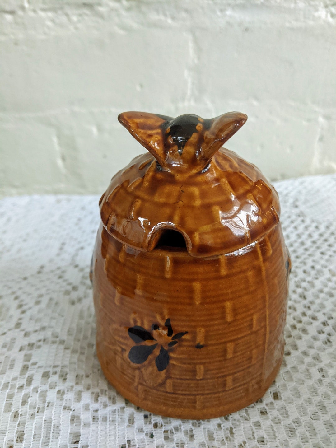 Bee Hive Honey Container With Lid Honey Bee Jar for Your Honey Kitchen ...