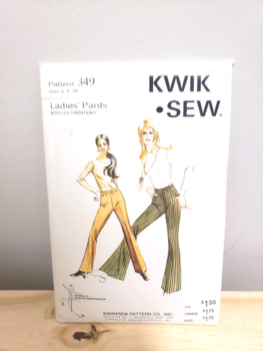 Kwik Sew Bell Bottoms Pants Pattern - UNCUT Size 12-14 - Etsy