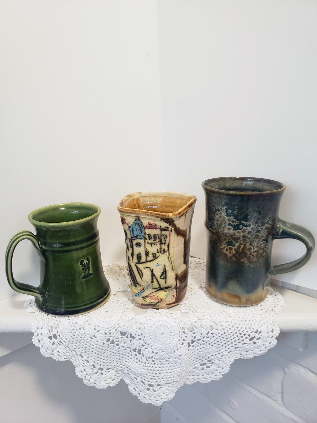 Mis Match Mugs Choose Buy One Two or Three Boho Kitchen Mugs Mis Match ...