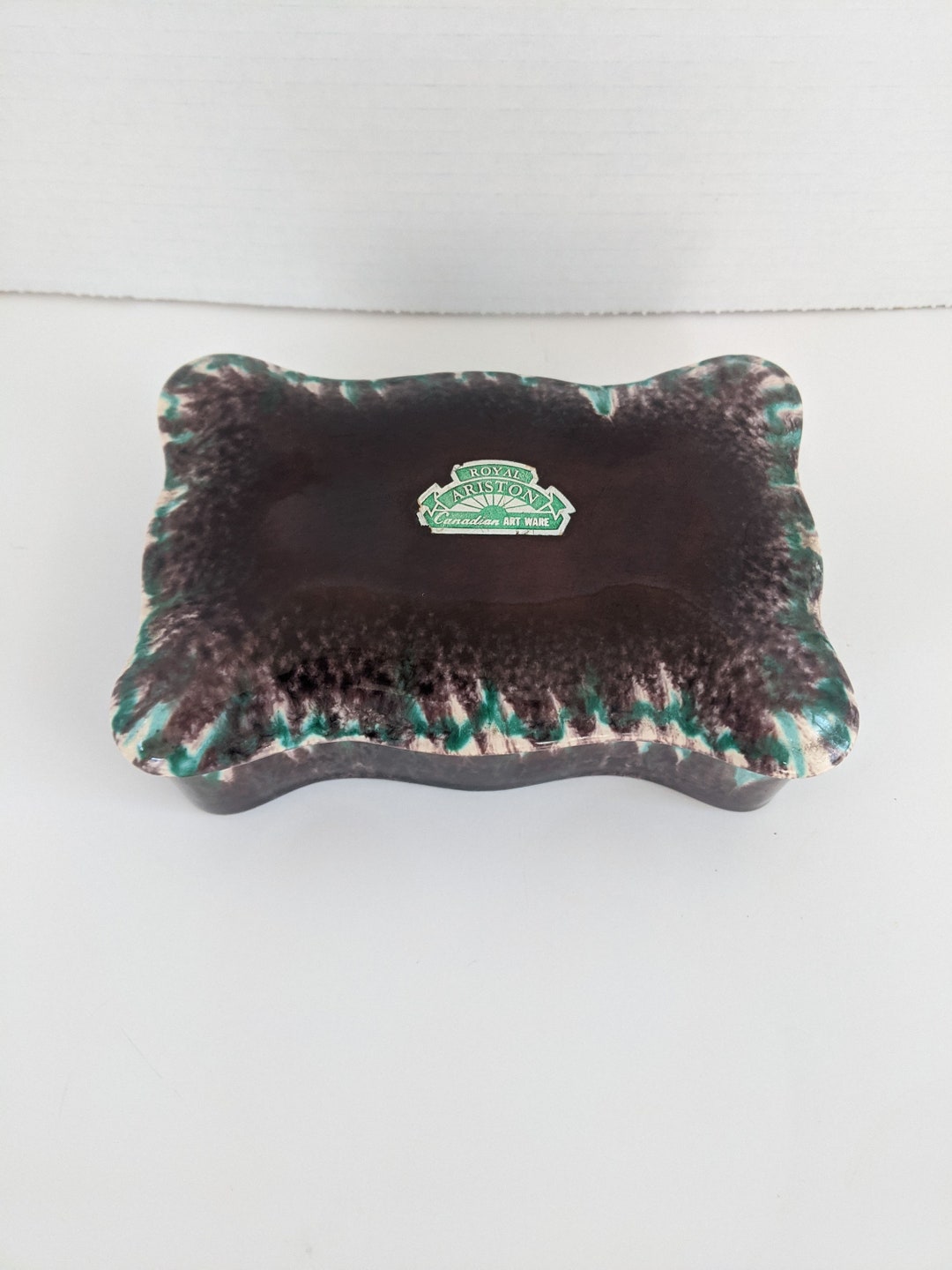 Ceramic Container With Lid Rectangular Royal Ariston Canadian Artwork ...