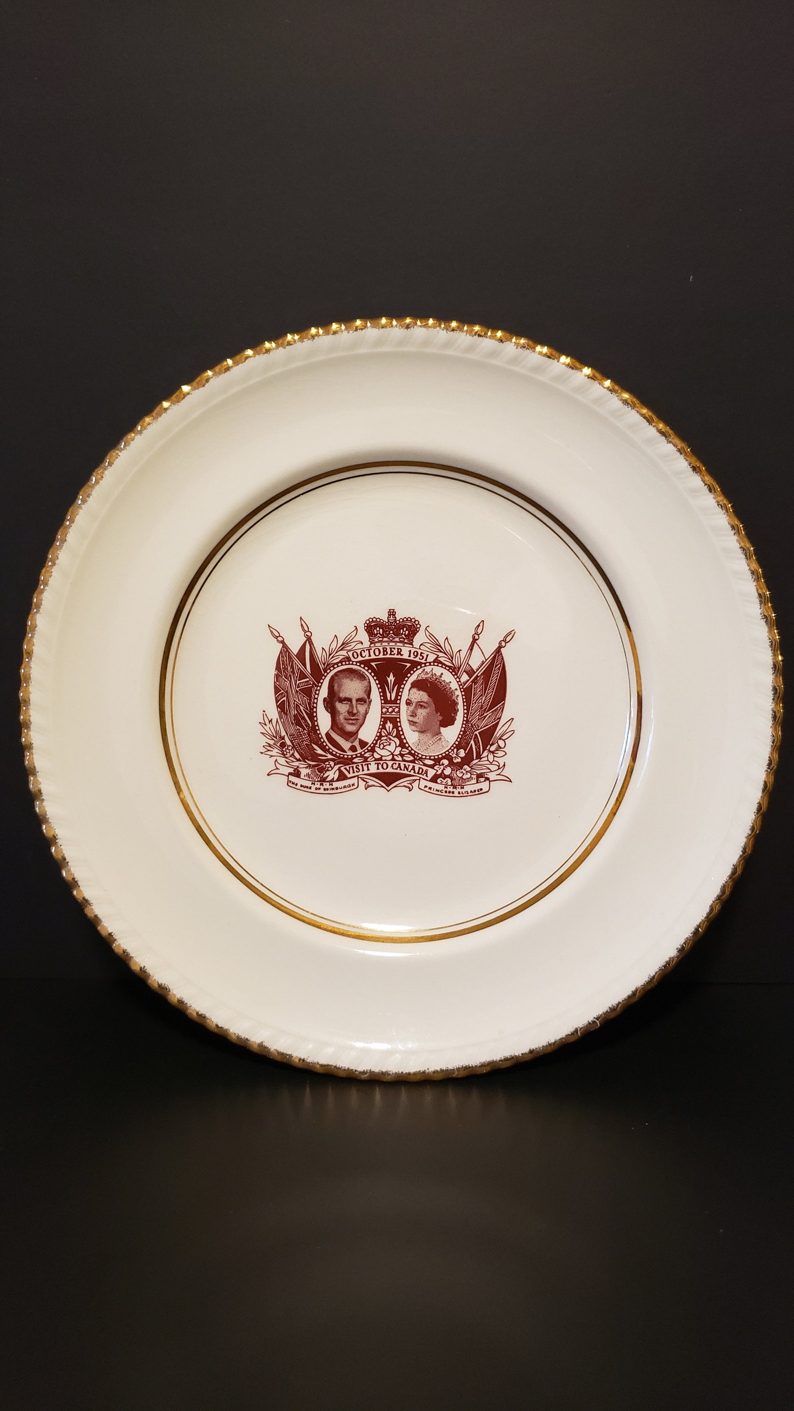 Vintage Queen Memorabilia Plate Royal Visit to Canada 1951 10 - Etsy Canada