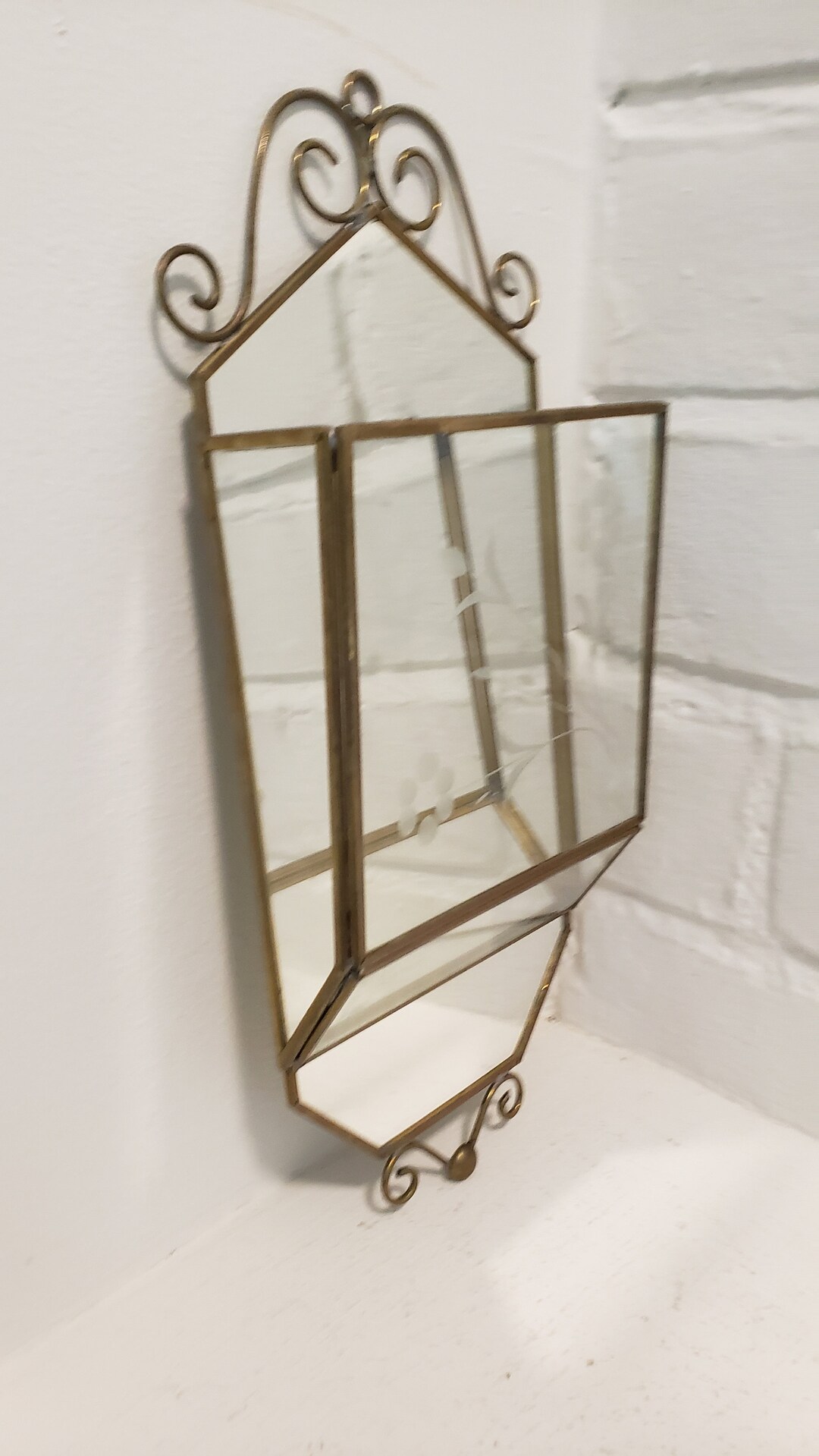 Vintage Glass Letter Holder With Decorative Shabby Chic Frame Home ...