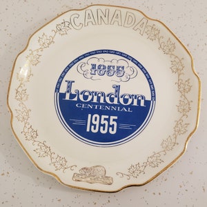 Vintage London Centennial Plate 1955 Decorated in Canada Plate 9 1./ 4 ...