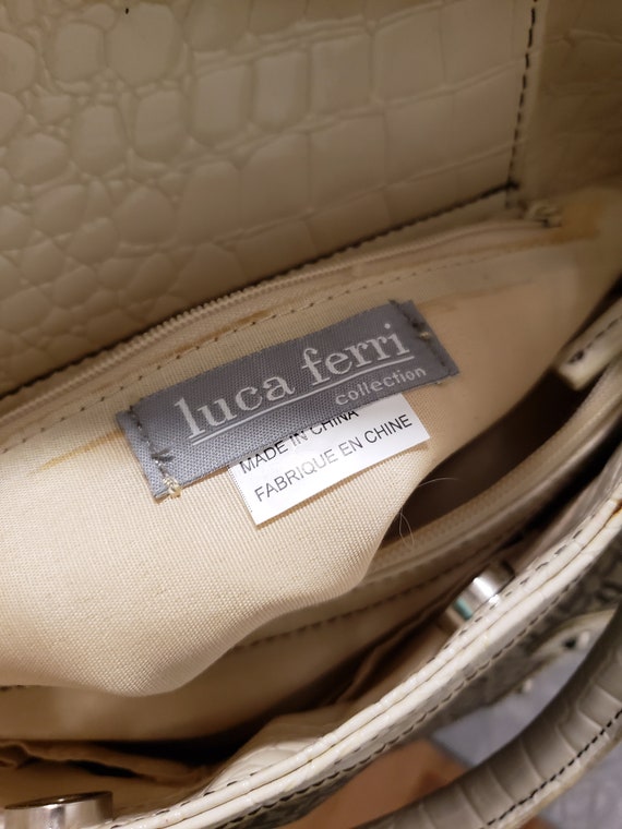 Luca Ferri Vintage Shoulder Bag White Patent Leather … - Gem