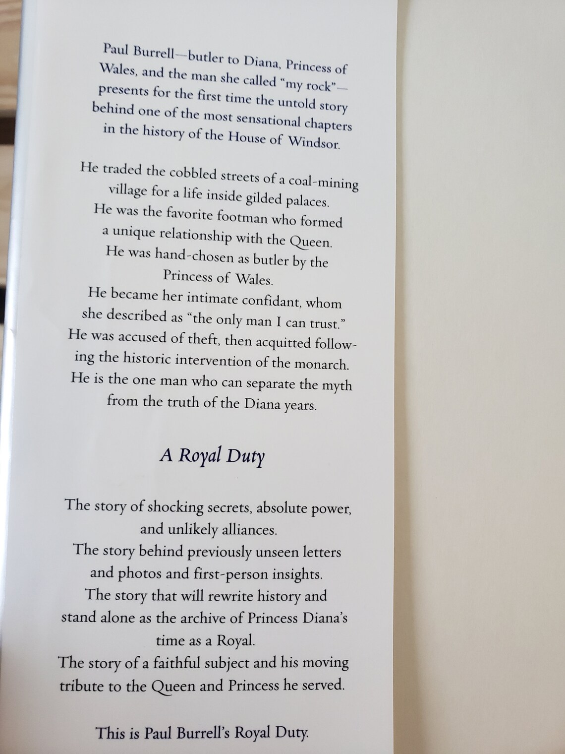 A Royal Duty Paul Burrell Lady Diana Book Hardcover Vintage Book 2003 ...