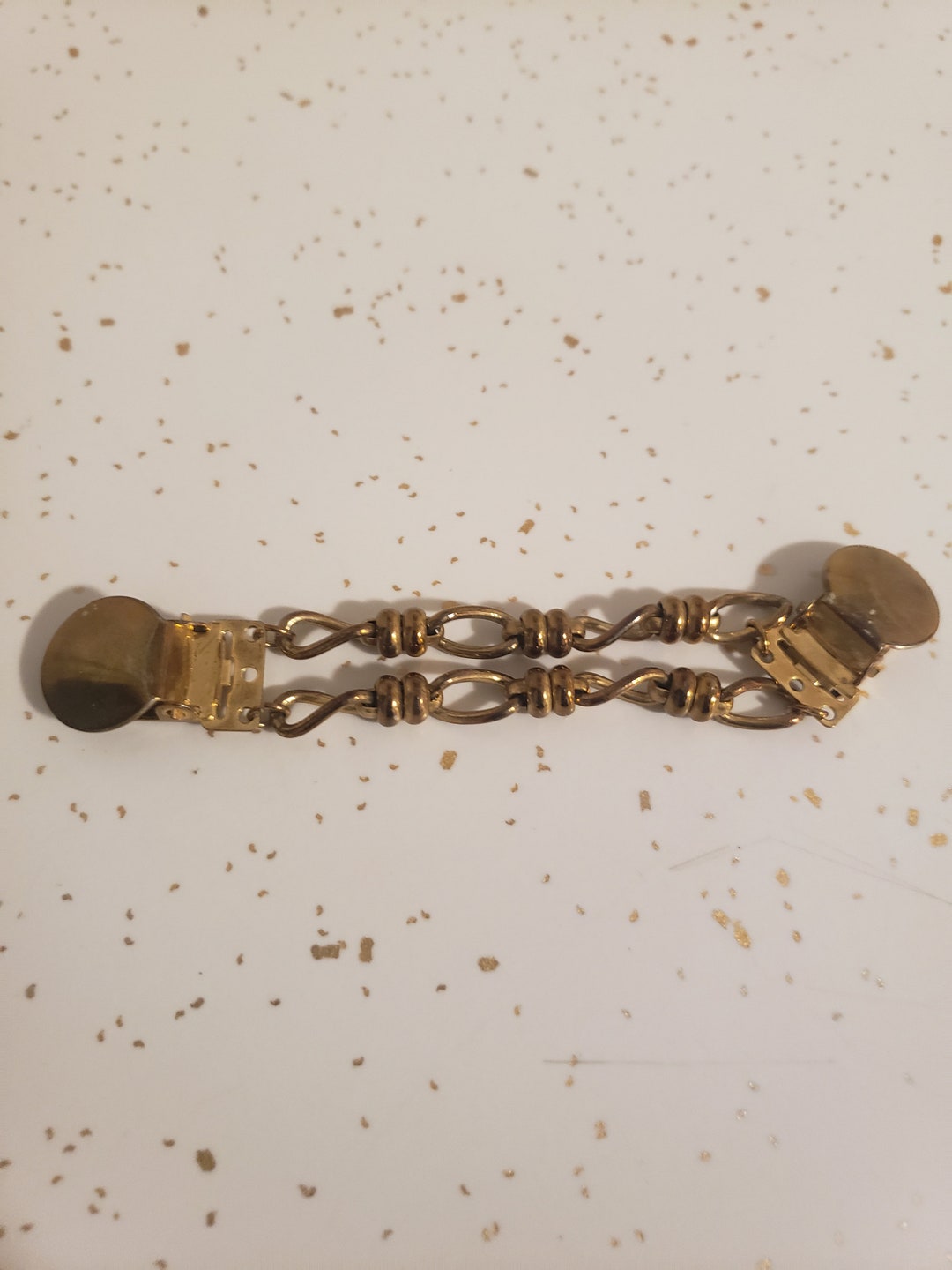 Sweater Clip Vintage Sweater Guard Gold Tone Sweater Accessory Necklace ...