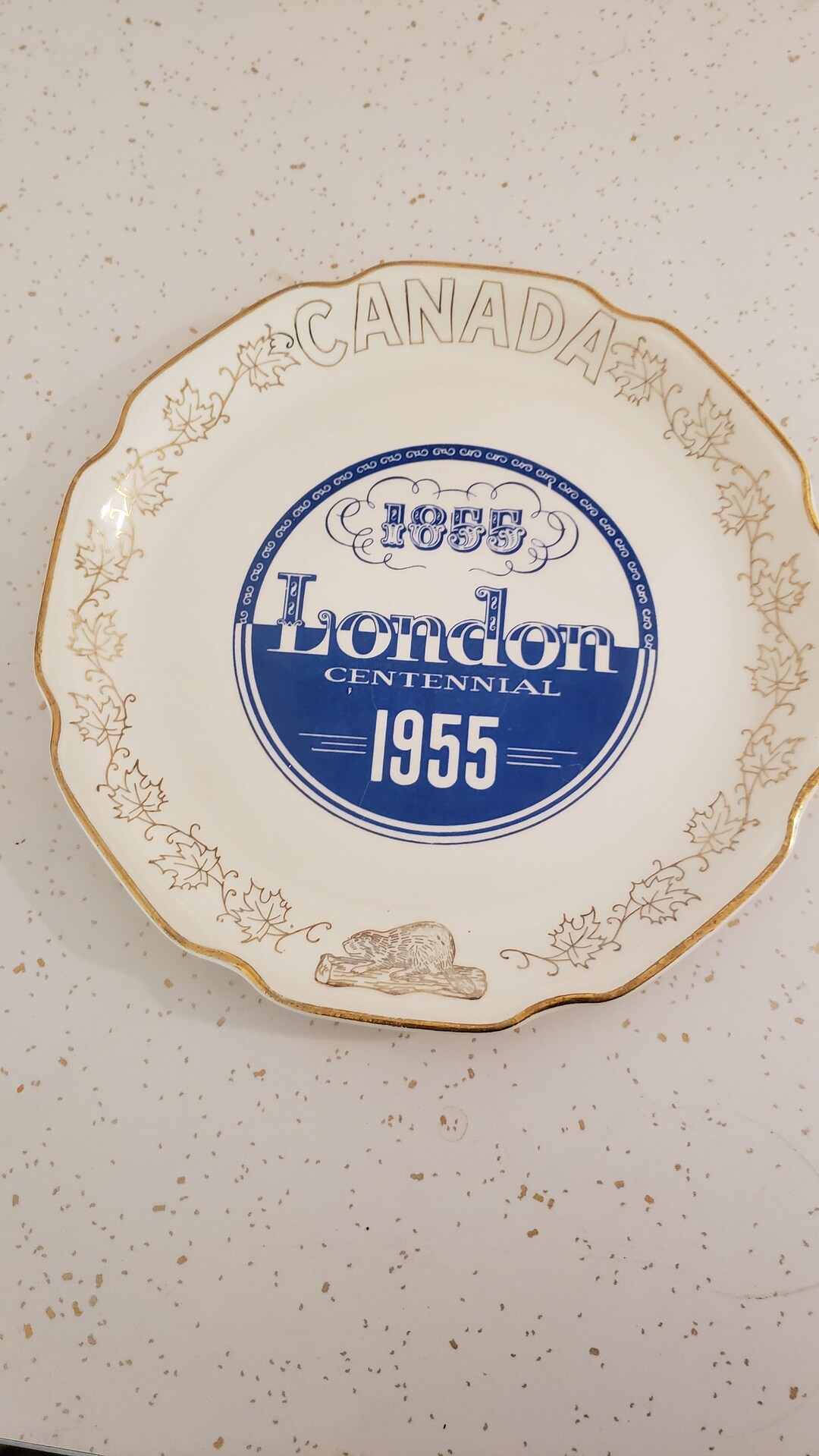Vintage London Centennial Plate 1955 Decorated in Canada Plate 9 1./ 4 ...