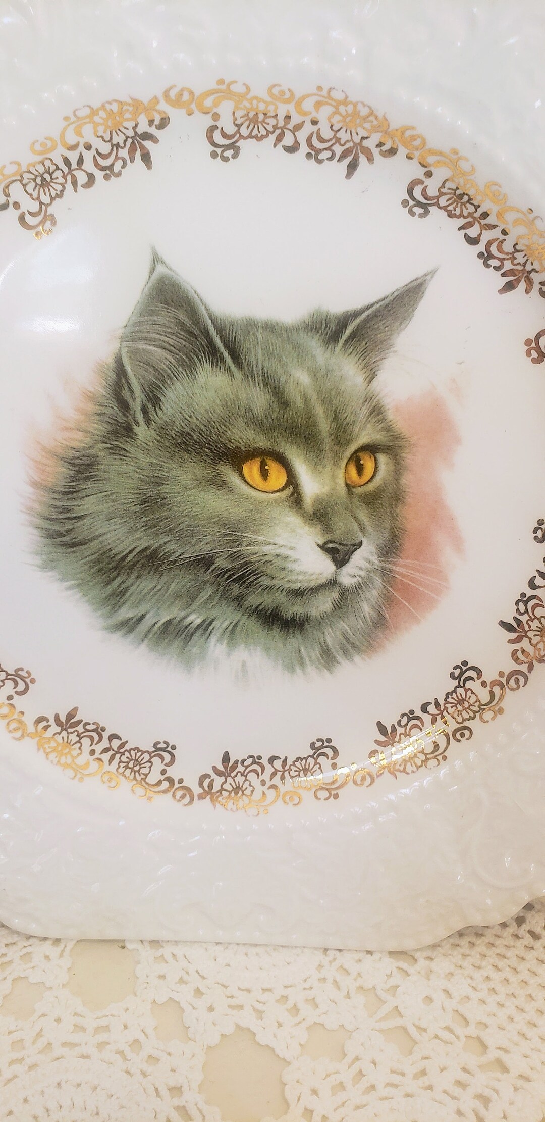 Lord Nelson Cat Plate Embossed Display Plate Cat Lovers Gift Plate ...