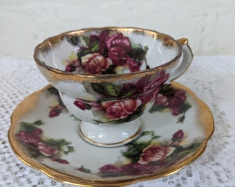 Red Rose Tea Cup - Etsy