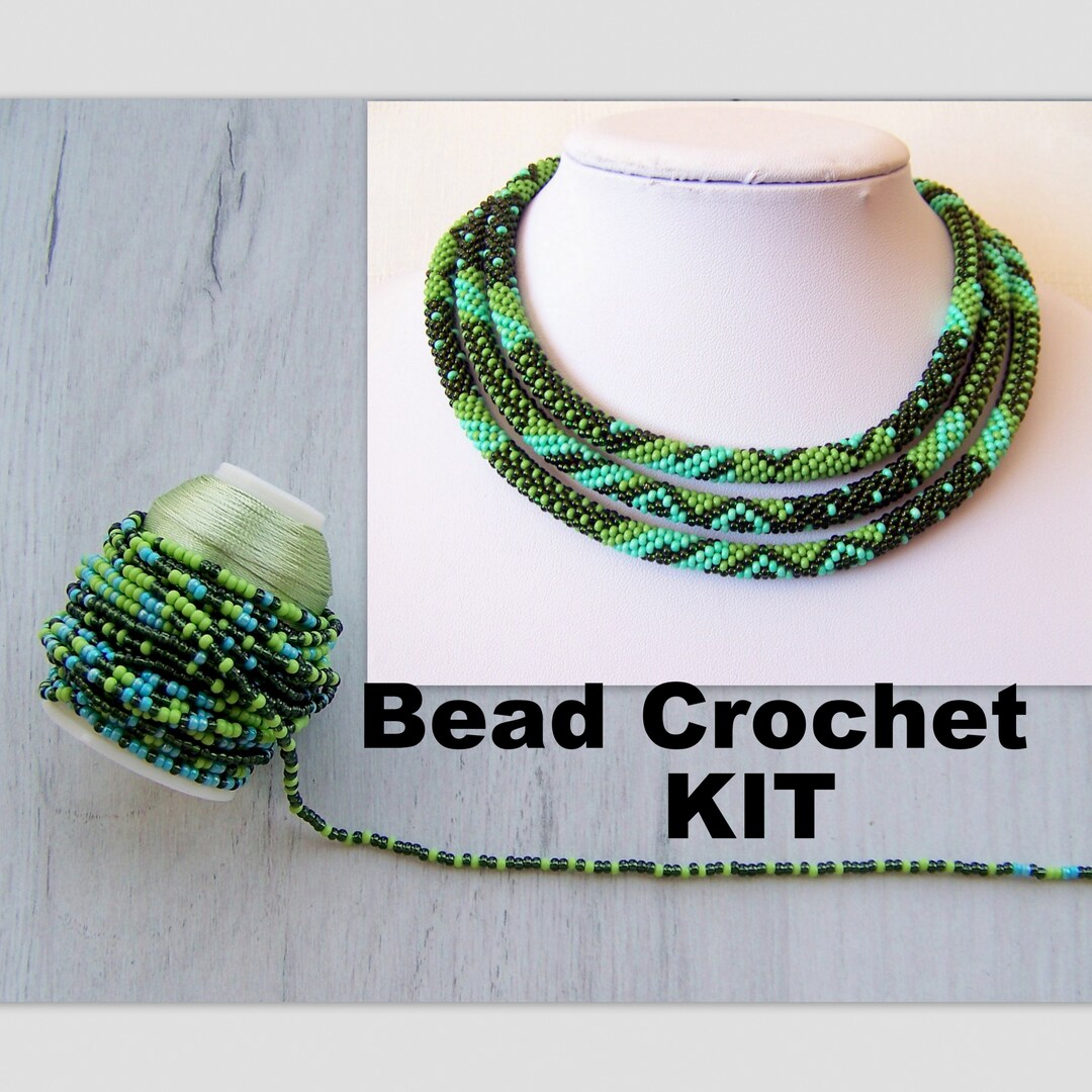 Long Necklace Kit - DIY Crafts DIY Kit for Adults - Bead Crochet Kit ...
