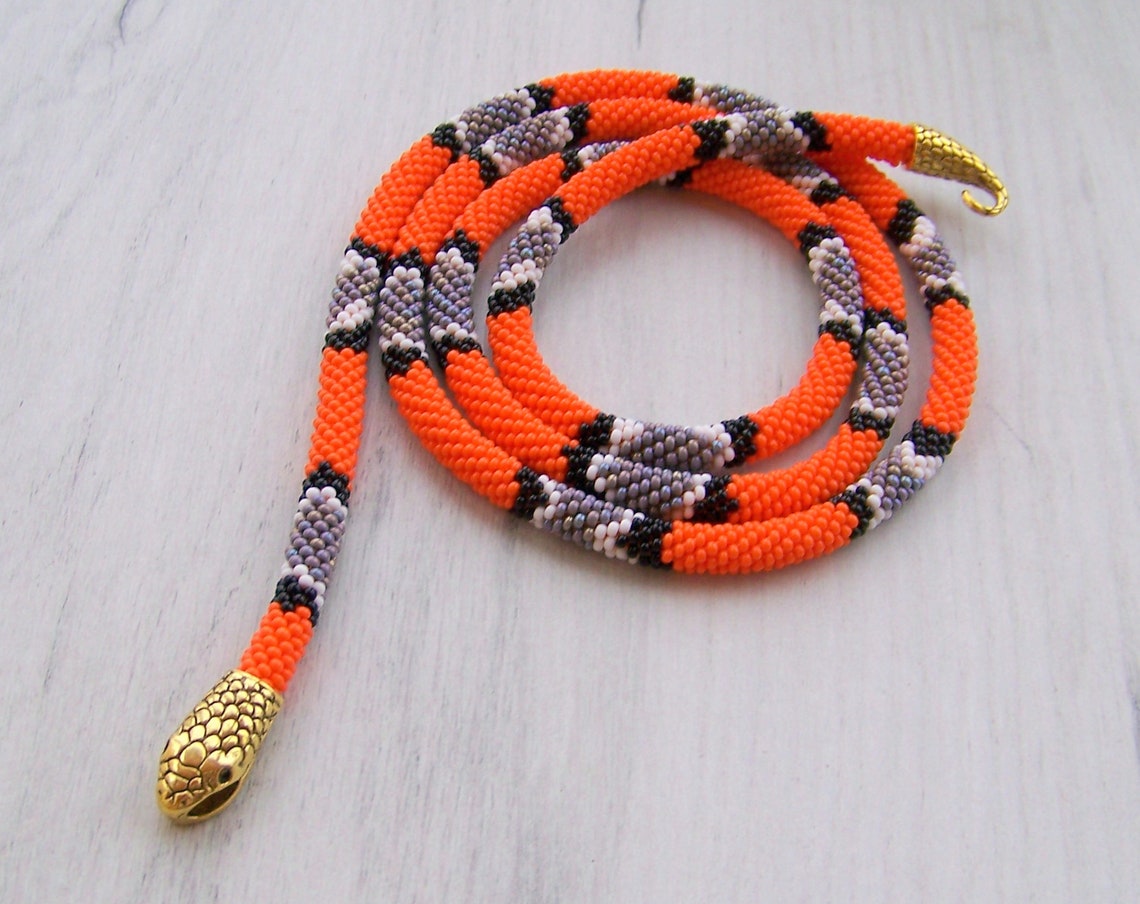 KIT to Make Bead Crochet Rope Necklace - Seed Beads Jewelry Kit - DIY ...