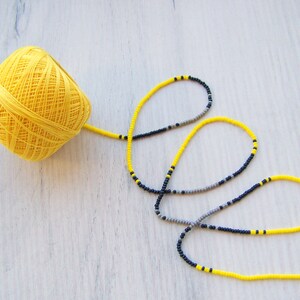 DIY Keychain Bead Crochet Kit Yellow Snake Pattern Beadwork Wristlet ...