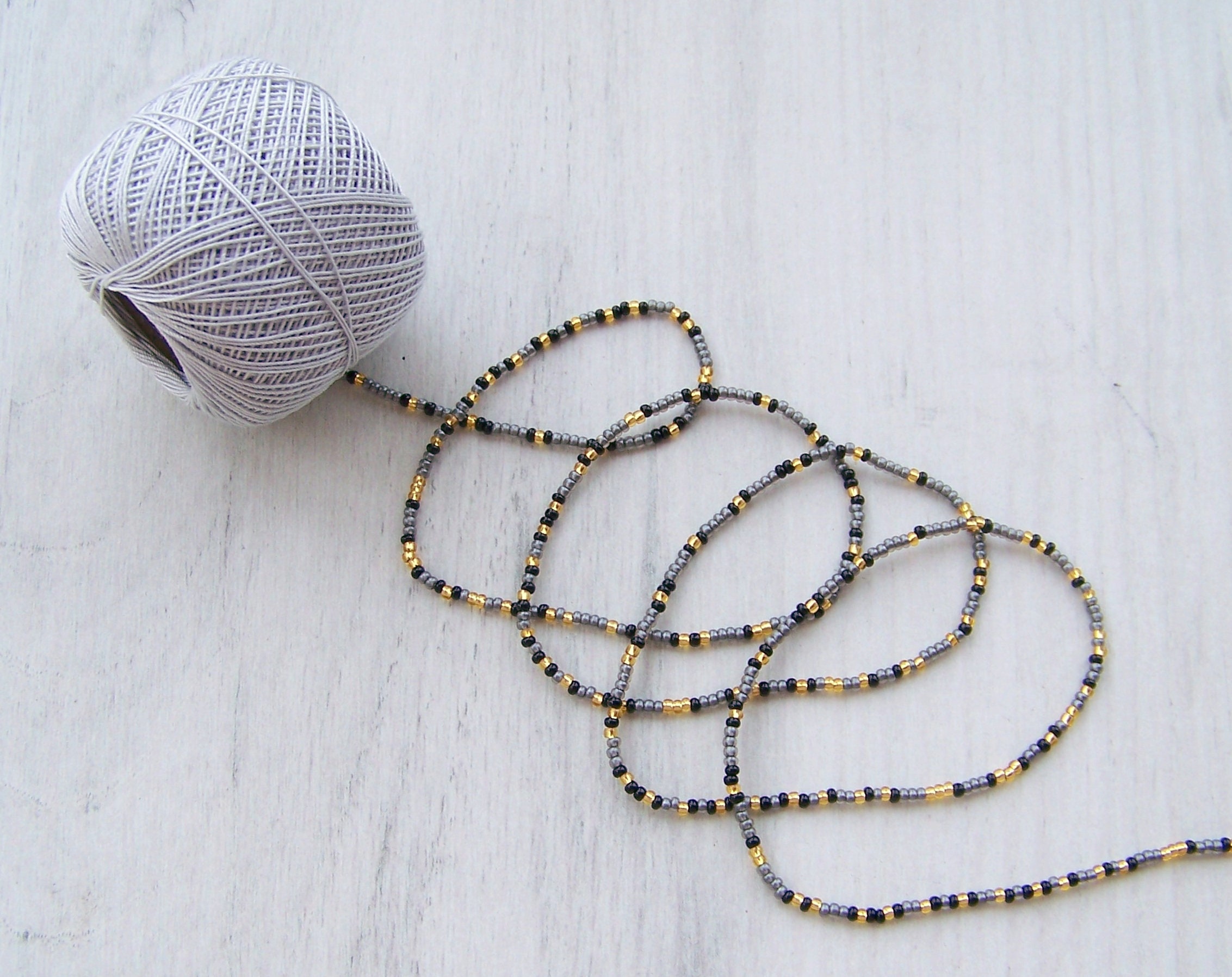 Gray Serpent Bead Crochet Necklace Kit DIY Crafts DIY Kit for Adults ...