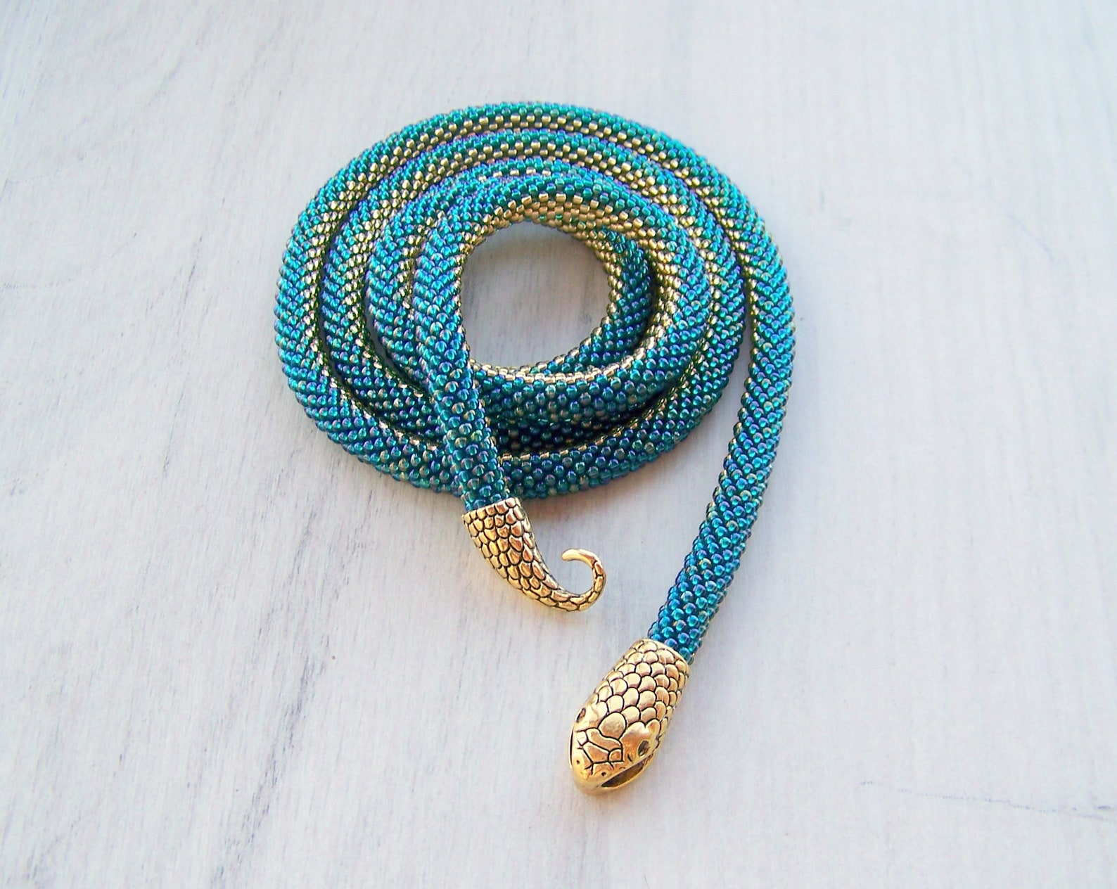 KIT to Make Bead Crochet Rope Necklace DIY Kit Snake Serpent | Etsy