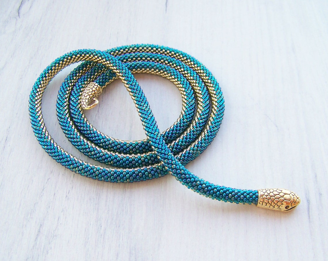 KIT to Make Bead Crochet Rope Necklace DIY Kit Snake Serpent | Etsy
