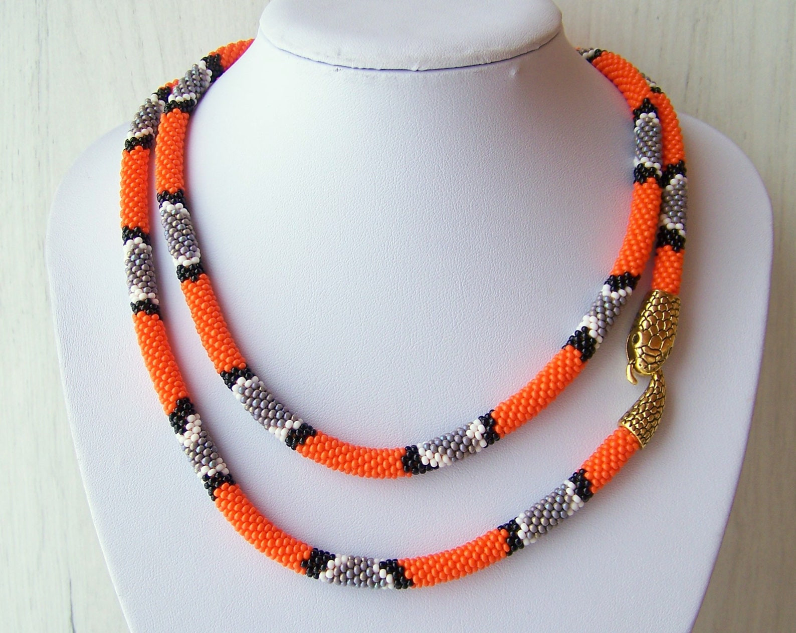 KIT to Make Bead Crochet Rope Necklace - Seed Beads Jewelry Kit - DIY ...