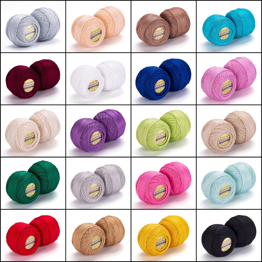 10 or 15 Random Different Color Yarnart Canarias, Thread for Bead ...