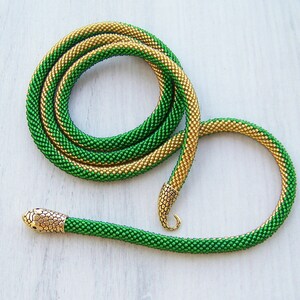 Green Serpent Bead Crochet Necklace Kit - DIY Crafts DIY Kit for Adults ...